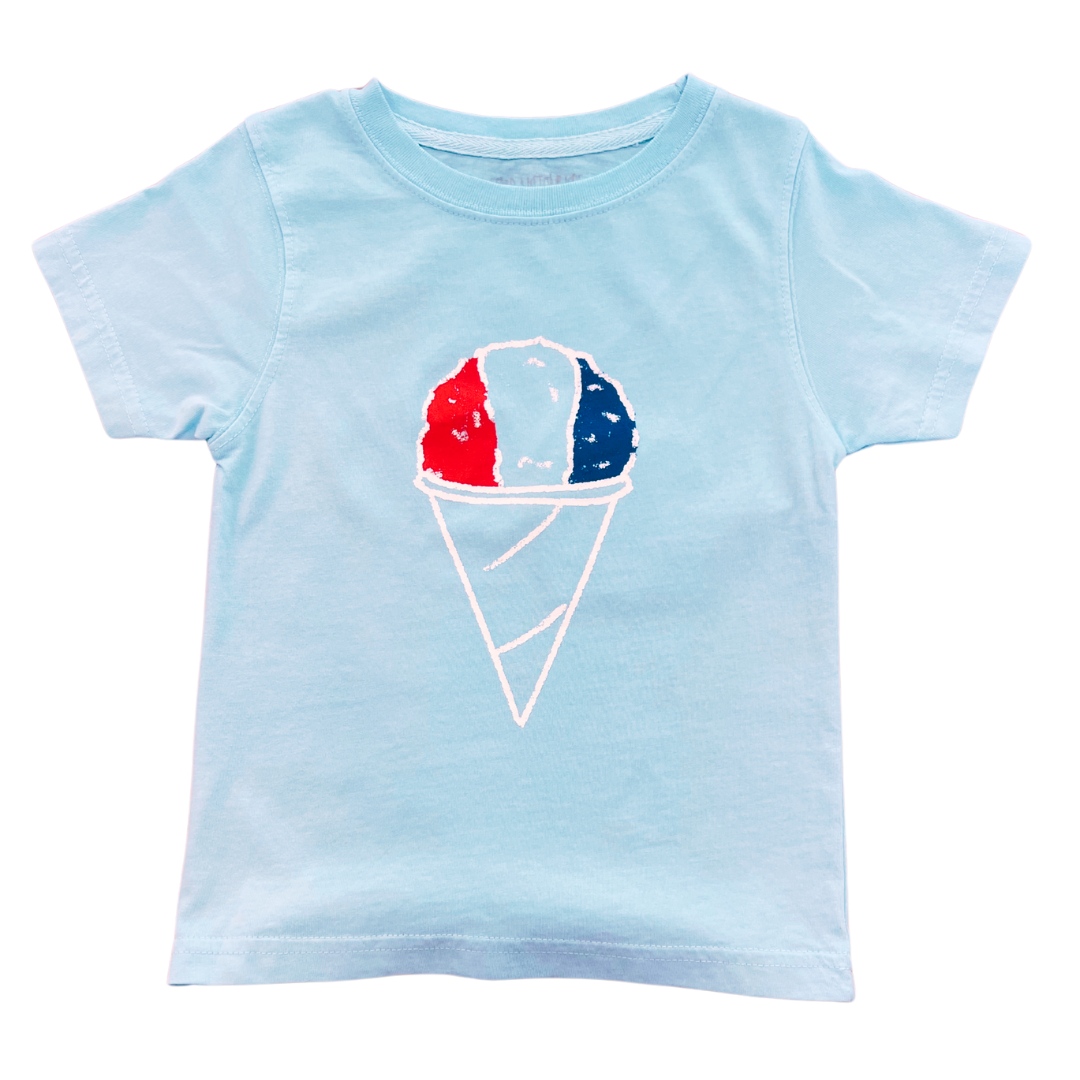 Short-Sleeve Light Blue Snow Cone T-Shirt – Mustard & Ketchup Kids Official