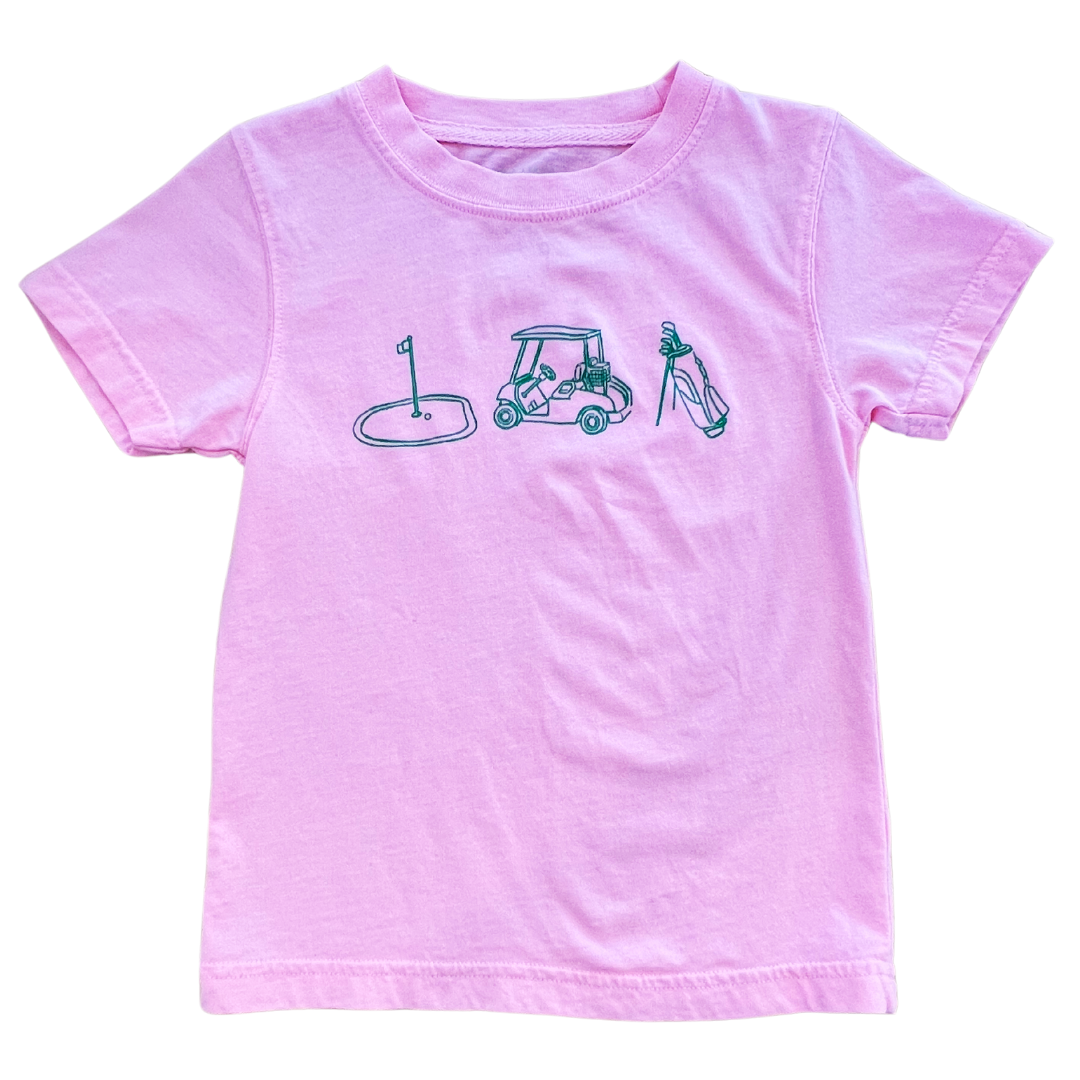 Short-Sleeve Light Pink Golf Trio T-Shirt – Mustard & Ketchup Kids Official